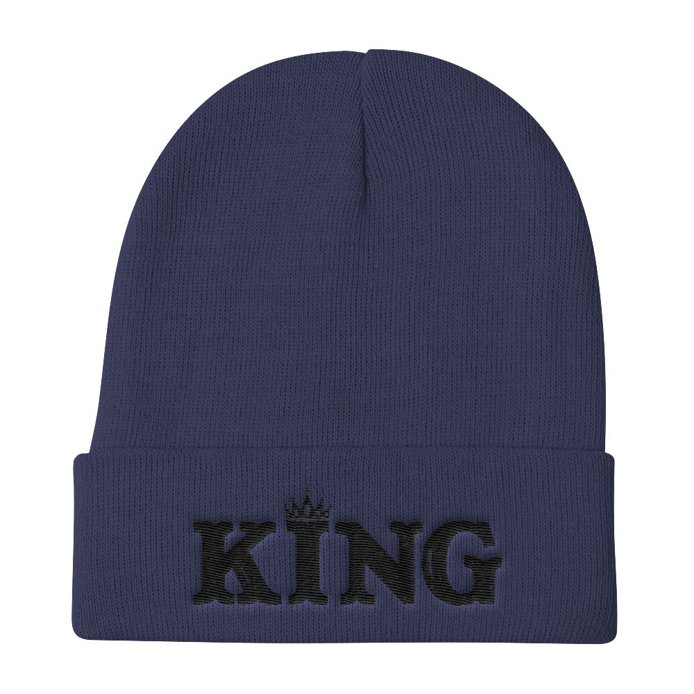 King Knit Beanie (Black Lt) – "Eye Am Nu" Designs & More